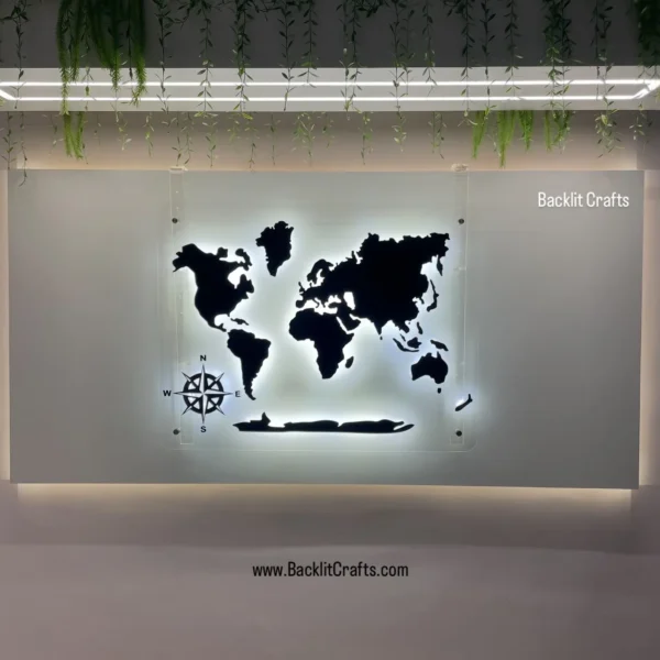 World Map – Backlit Crafts